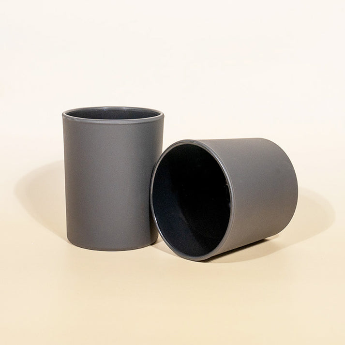 Matte black candle glass - Tealight holder - 70 ml